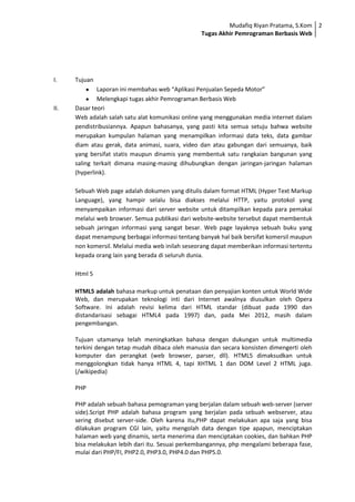 Laporan tugas besar pbw | PDF