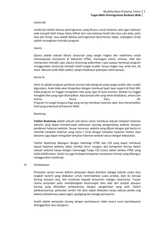 Laporan tugas besar pbw | PDF