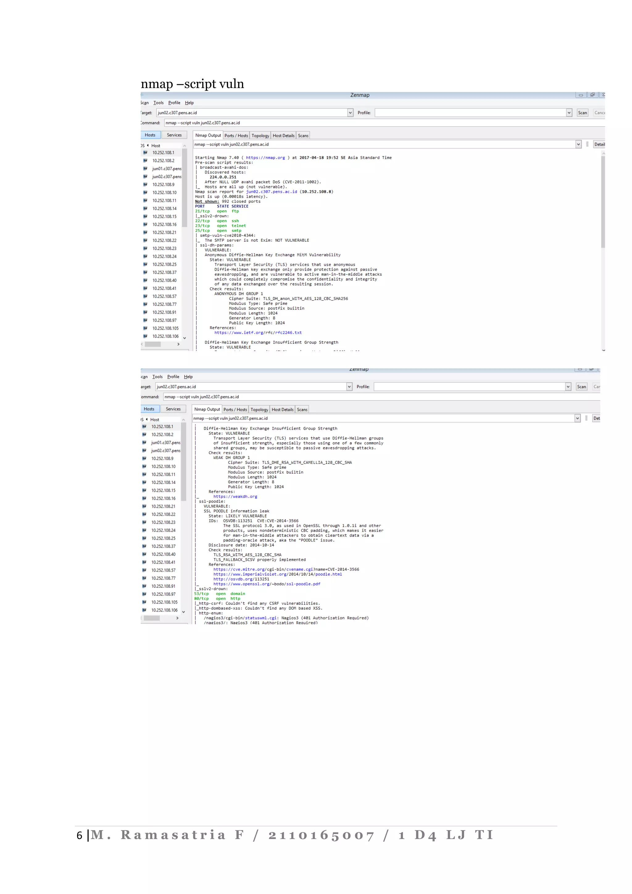 Laporan tugas keamanan jaringan network scanning | PDF