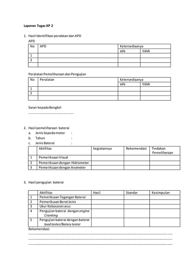 Laporan tugas kp2 (template) | DOCX