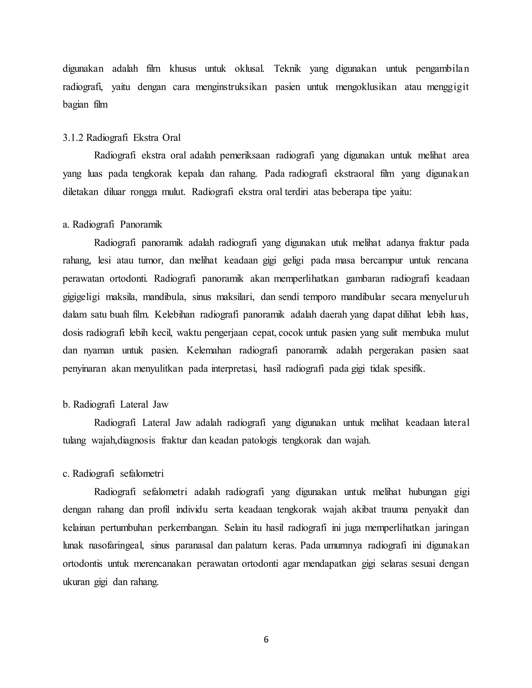 Laporan tutorial Radiografi Kedokteran Gigi | DOCX