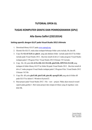 Analisa Tutorial Open GL | PDF
