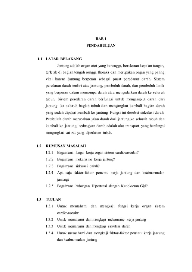 Laporan tutorial sistem cardiovascular | DOCX