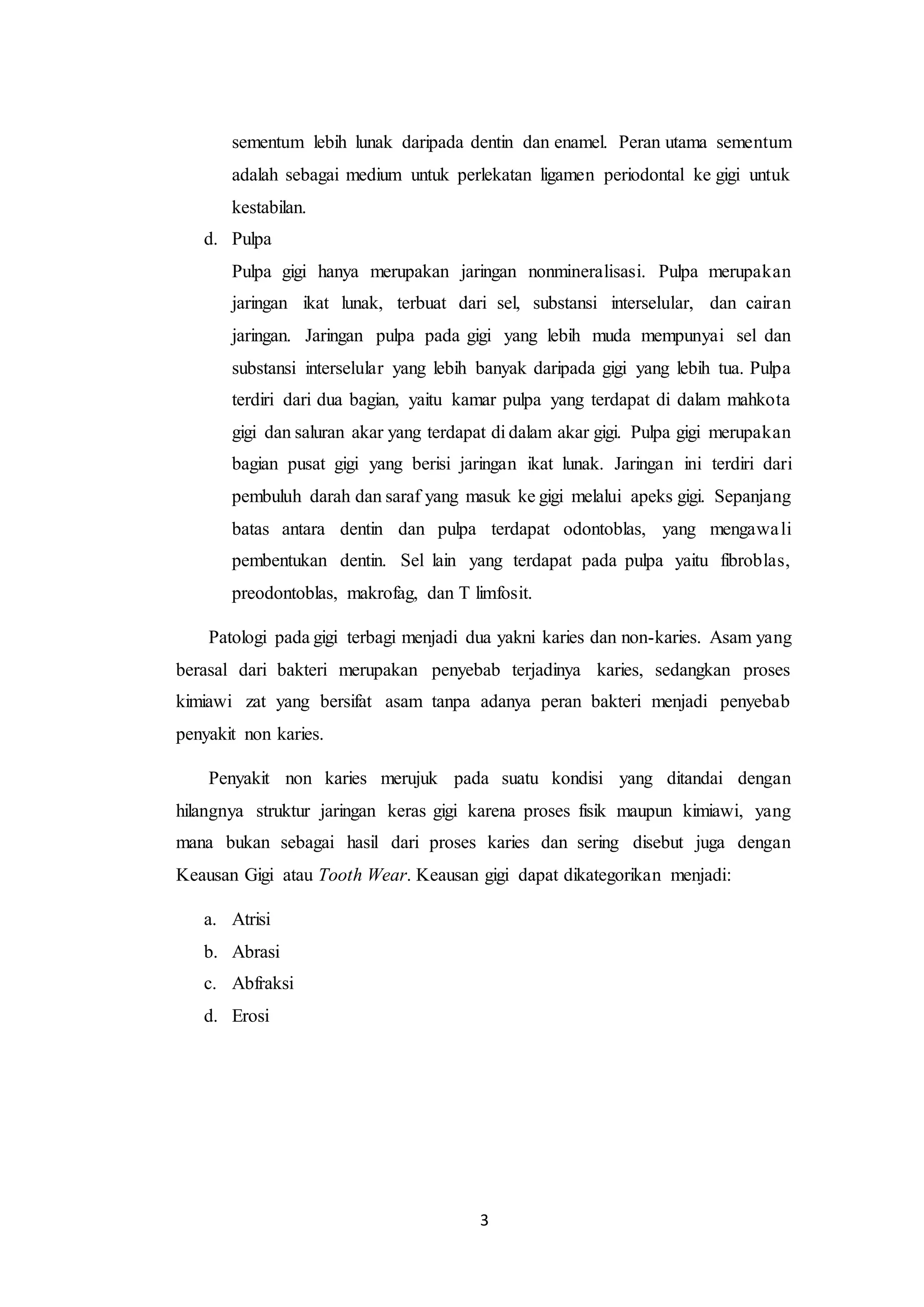 Laporan Tutorial Atrisi, Abrasi, Abfraksi & Erosi | DOCX