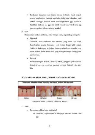 Laporan Tutorial Atrisi, Abrasi, Abfraksi & Erosi | DOCX