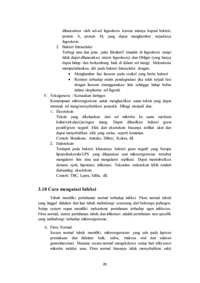 Laporan Tutorial (Bakteri, Infeksi dan Inflamasi) | DOCX