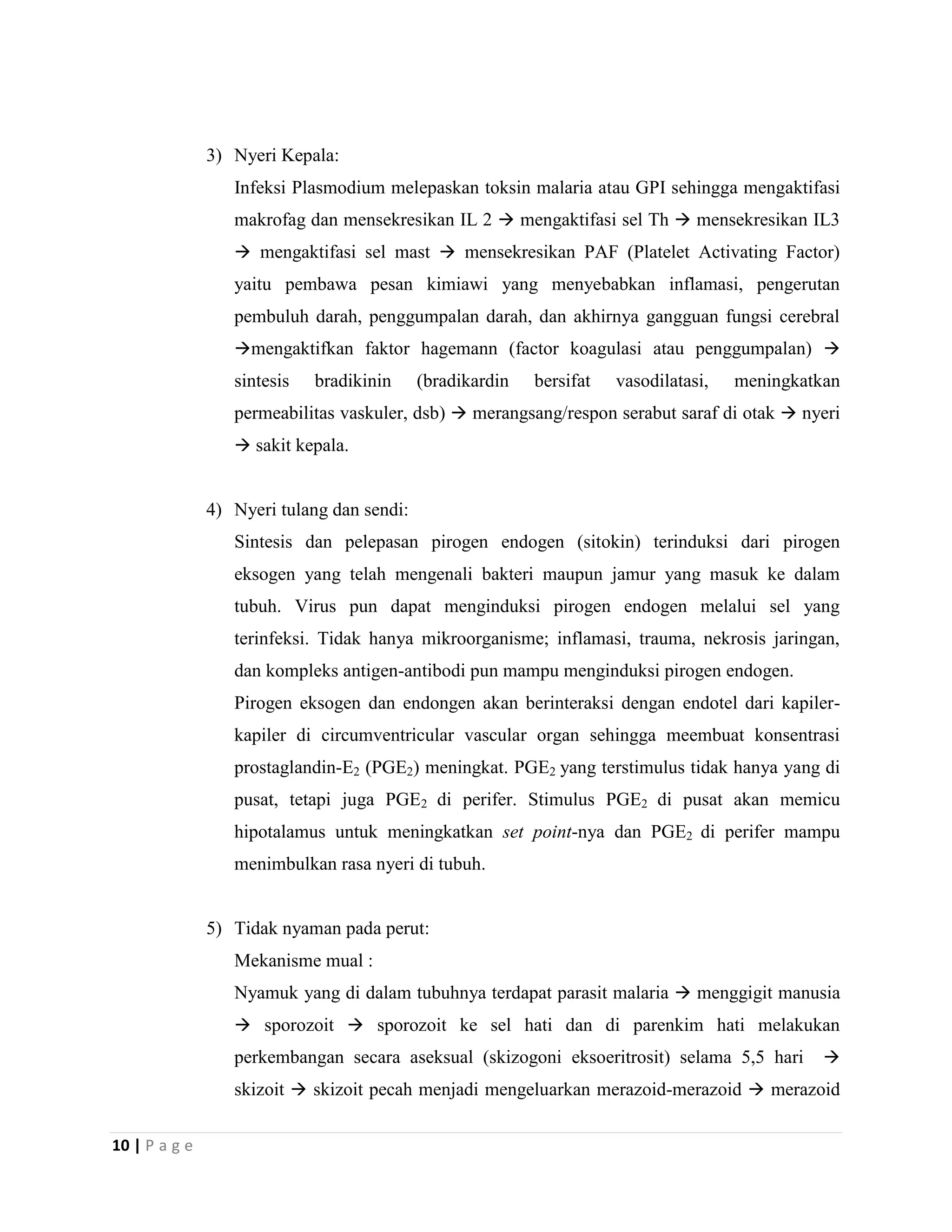 Laporan tutorial skenario A (Malaria Falciparum) | DOCX