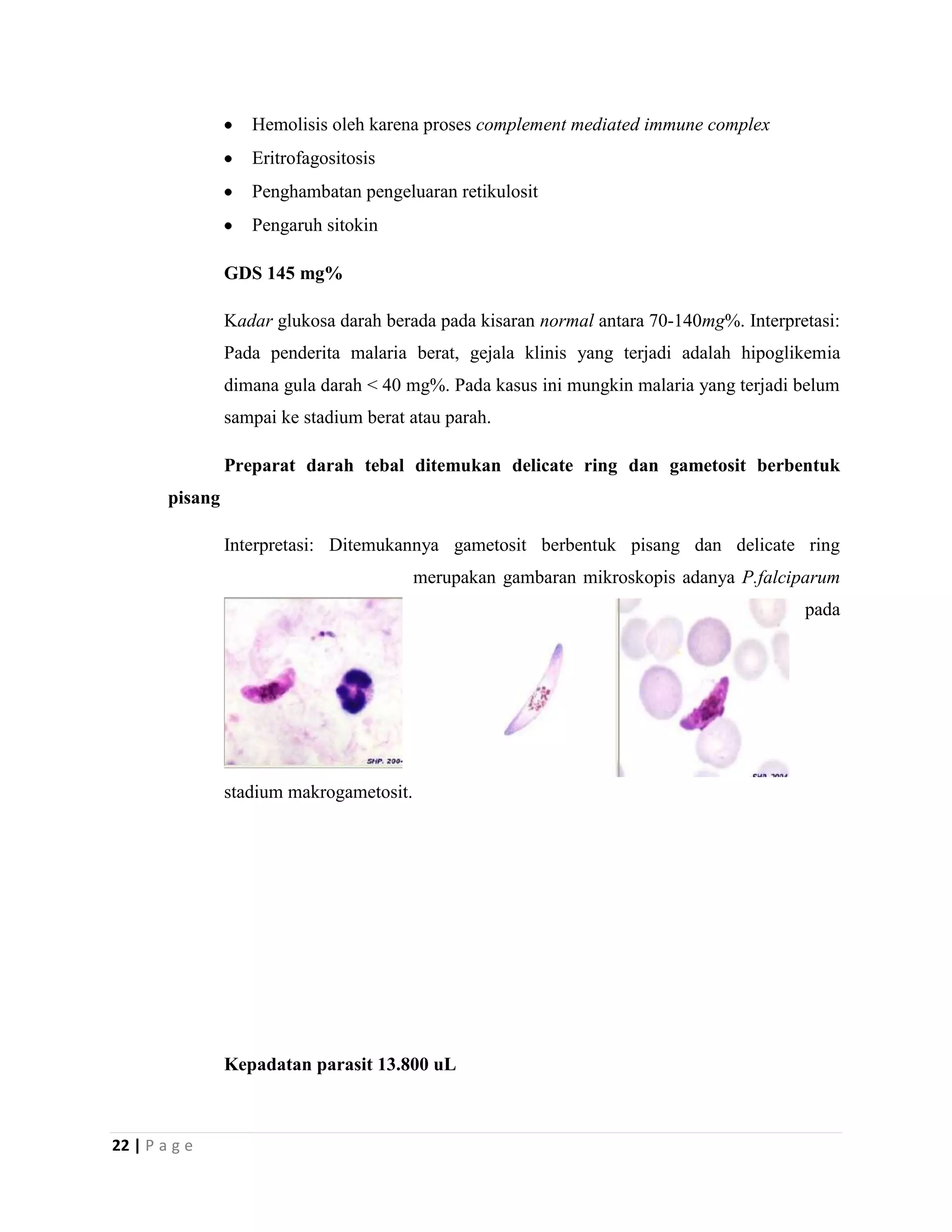 Laporan tutorial skenario A (Malaria Falciparum) | DOCX