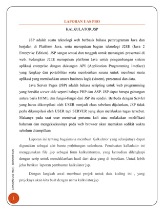 Membuat Kalkulator Dengan JSP | PDF