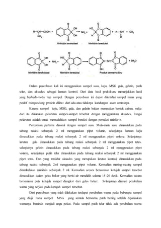 Laporan uji ninhidrin | DOCX