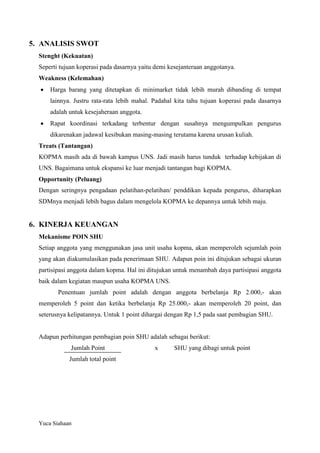 Wawancara Koperasi Mahasiswa UNS | PDF