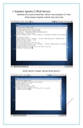 Cara Install dan Konfigurasi Web berserta DNS Server Debian 6.5 | PDF