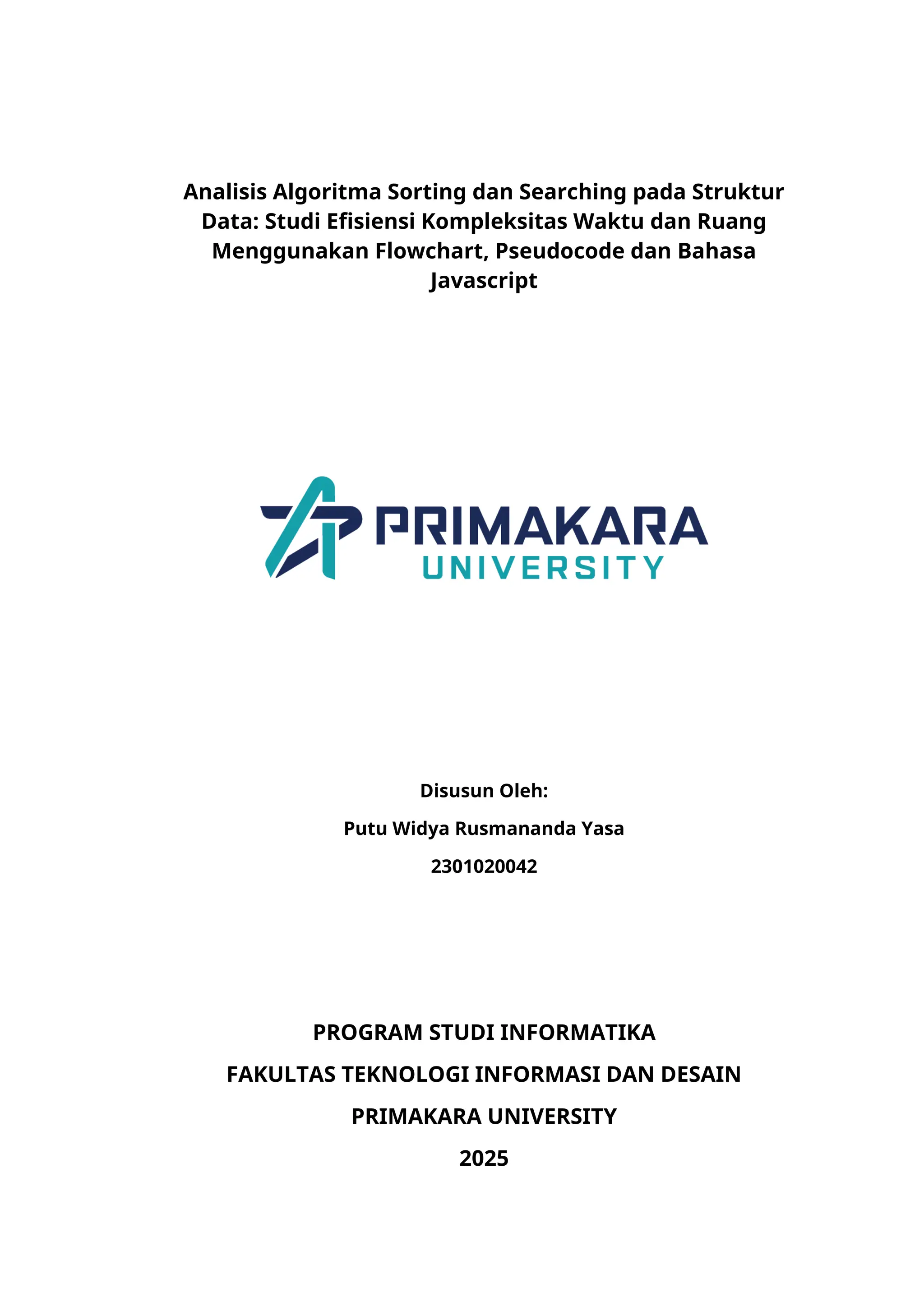 Analisis Algoritma Sorting dan Searching pada Struktur Data: Studi Efisiensi Kompleksitas Waktu ...
