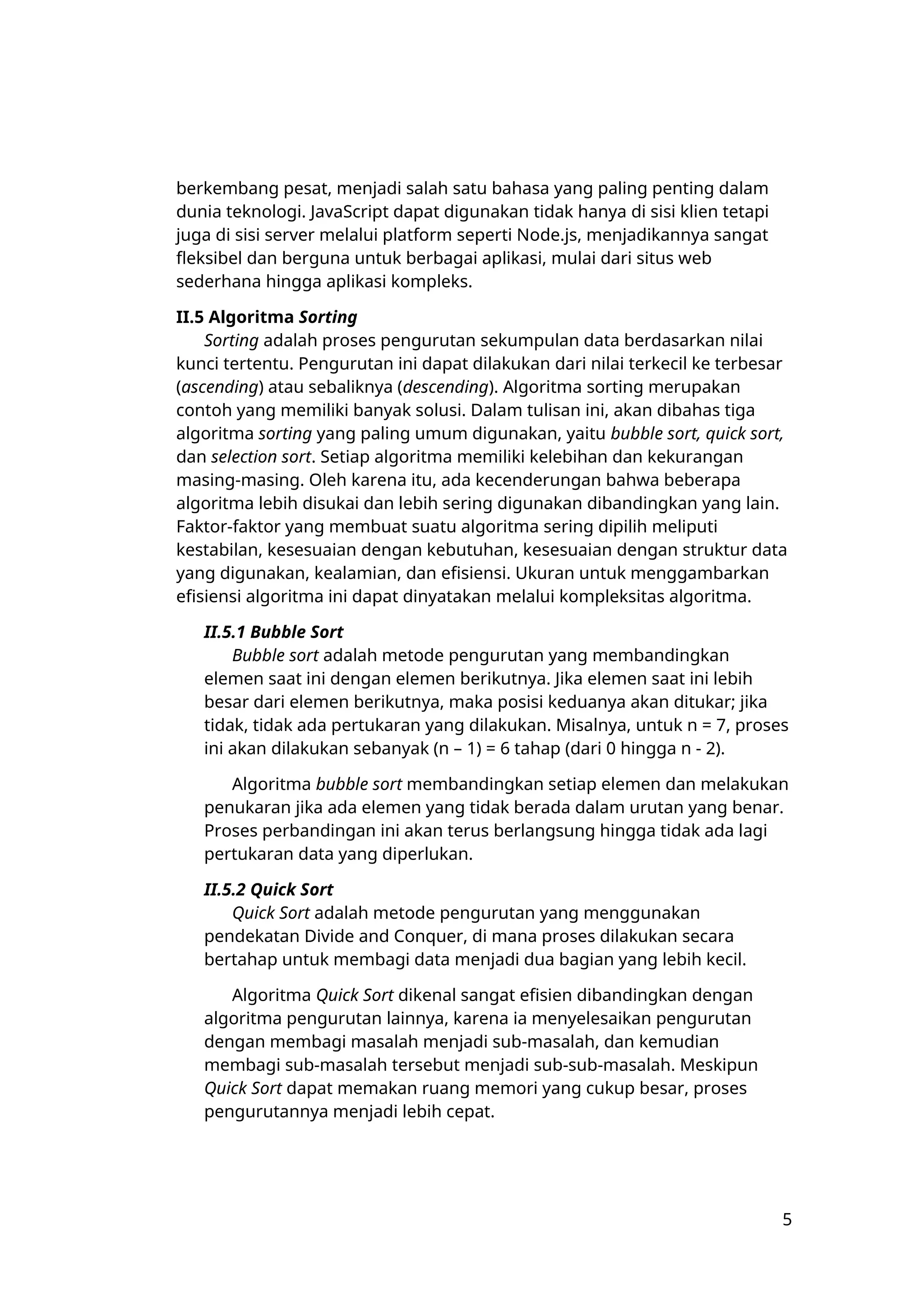 Analisis Algoritma Sorting dan Searching pada Struktur Data: Studi ...