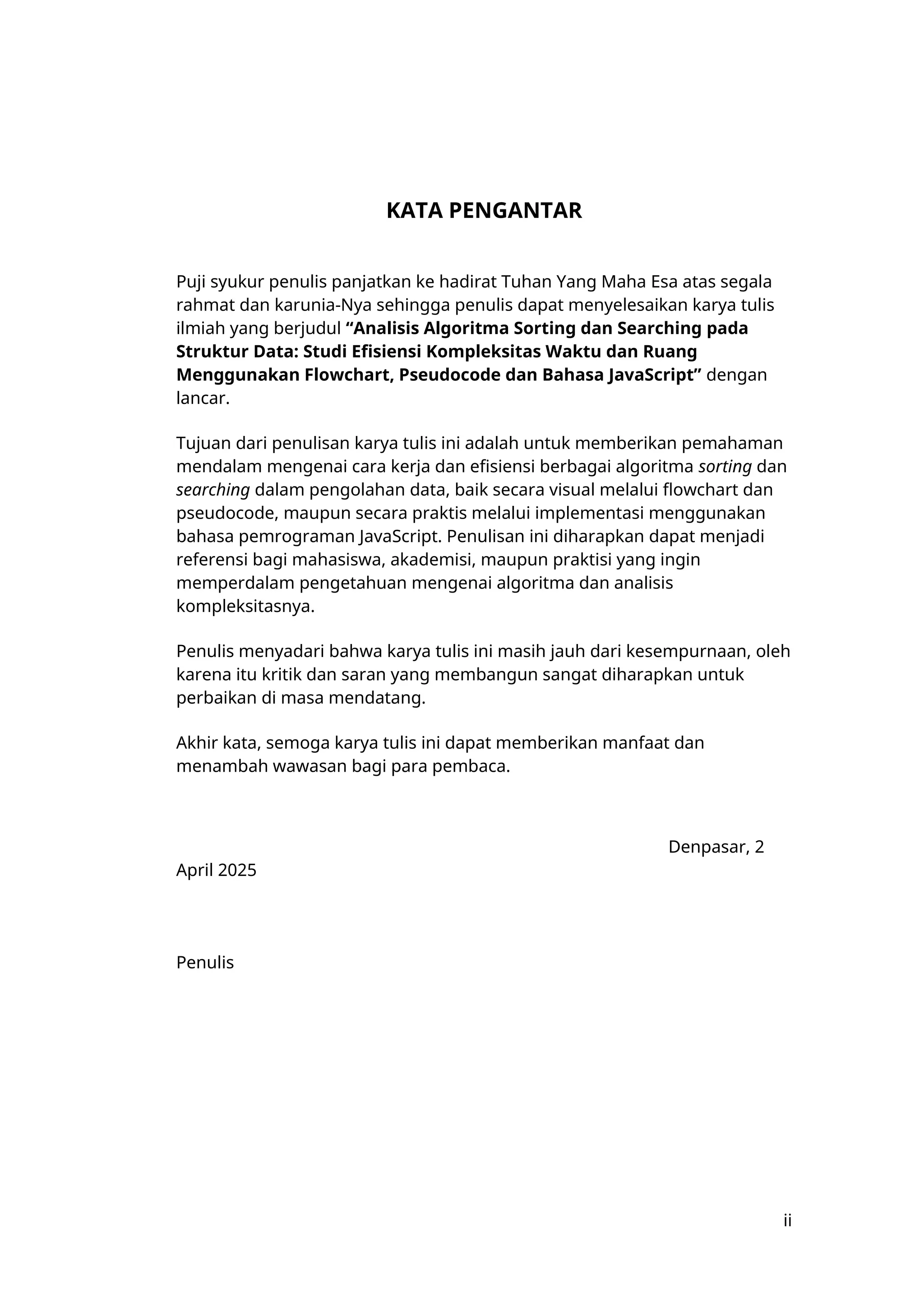 Analisis Algoritma Sorting dan Searching pada Struktur Data: Studi ...