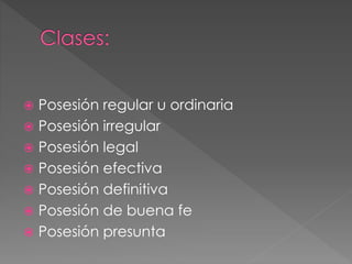 La posesion en el derecho romano | PPTX