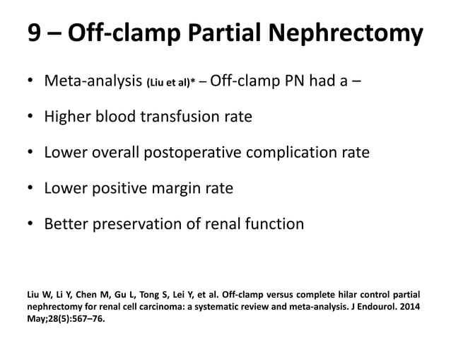 Laparoscopic Partial Nephrectomy Ppt
