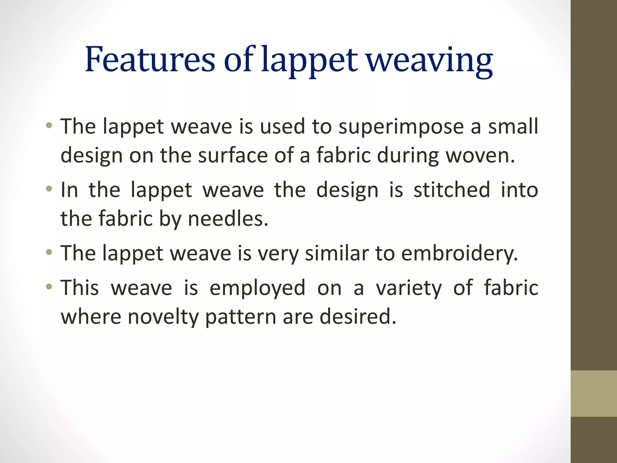 Lappet weaving 151014002 | PPTX