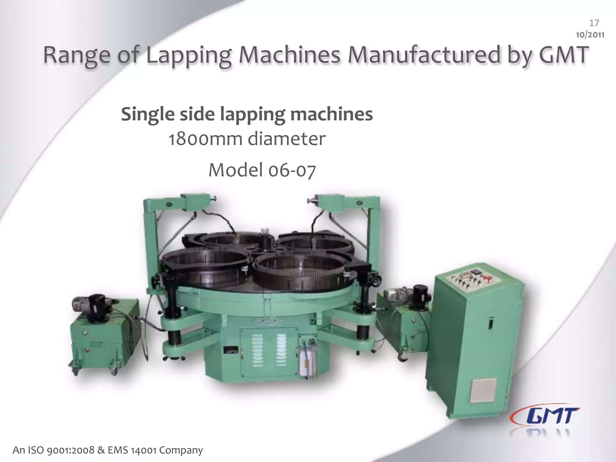Lapping Machine Process and Application | PPTX