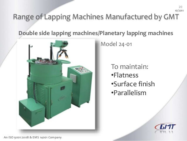 Lapping Machine Process and Application