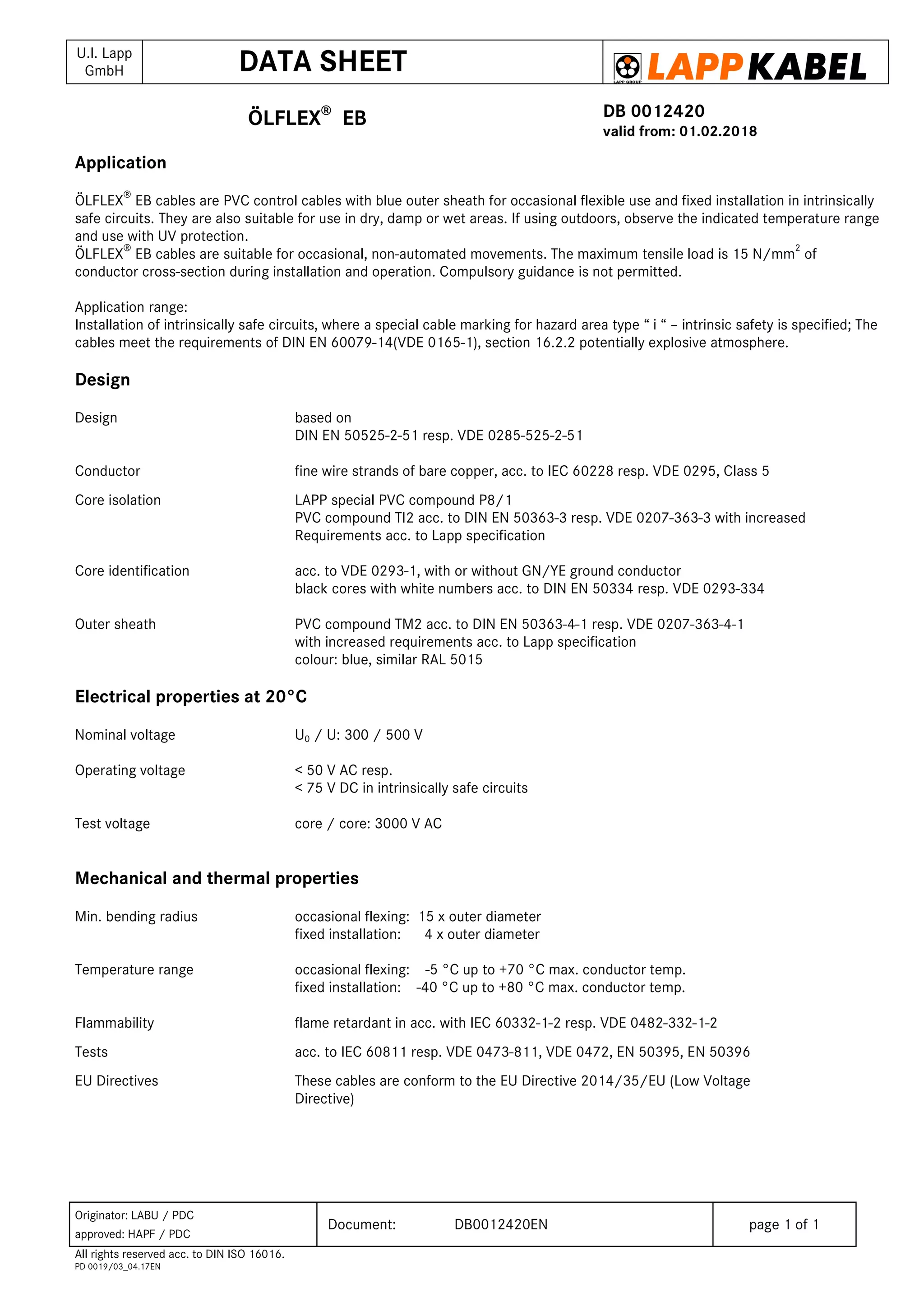 Lapp Olflex | PDF