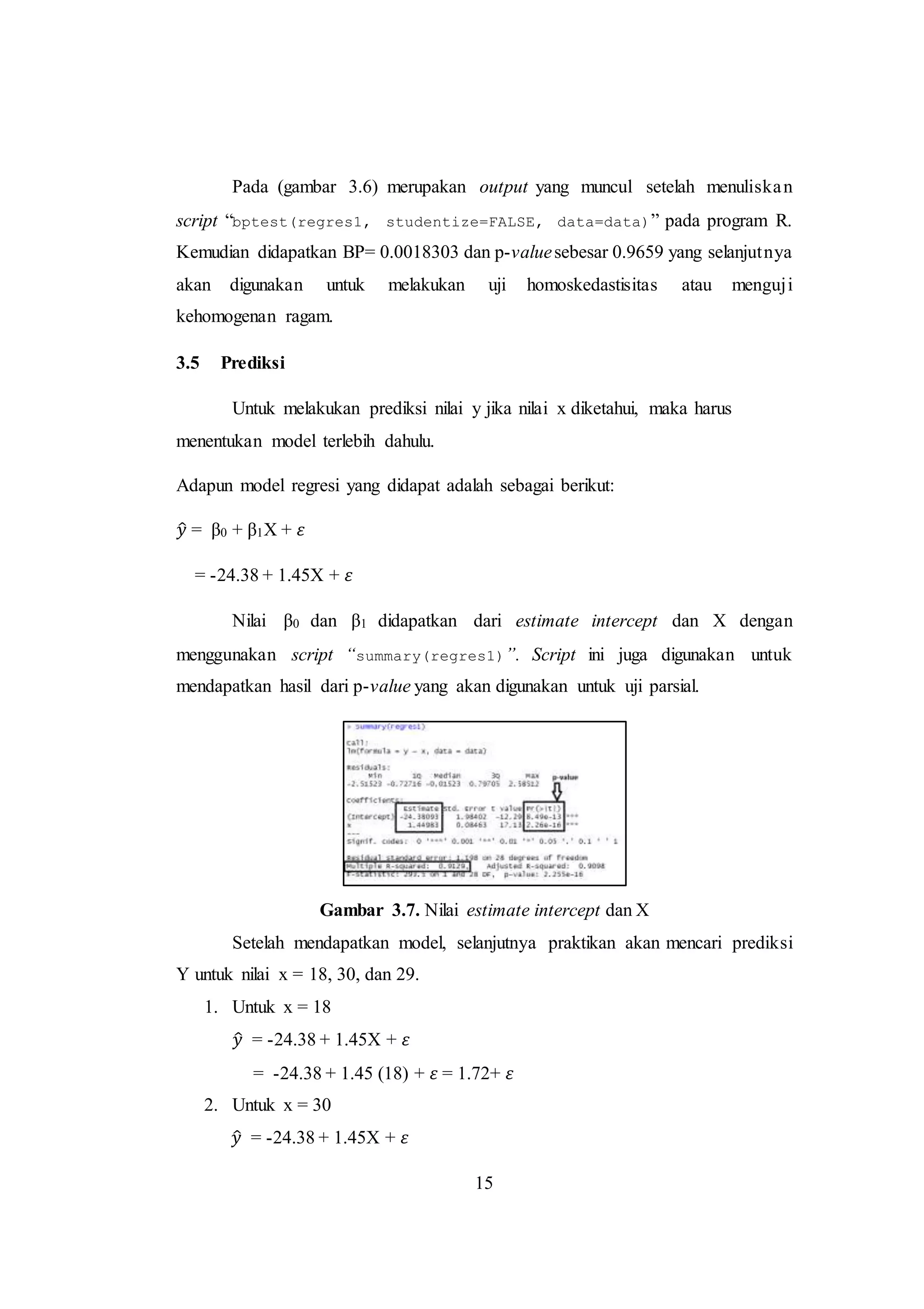 Analisis Regresi Liniear Sederhana | DOCX