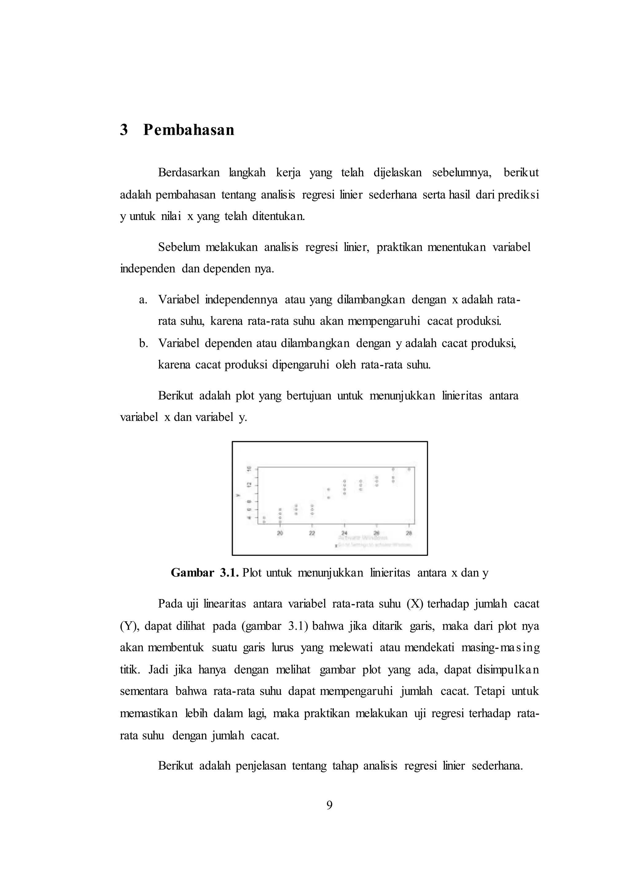 Analisis Regresi Liniear Sederhana | DOCX