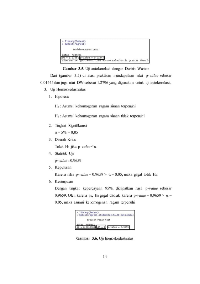 Analisis Regresi Liniear Sederhana | DOCX