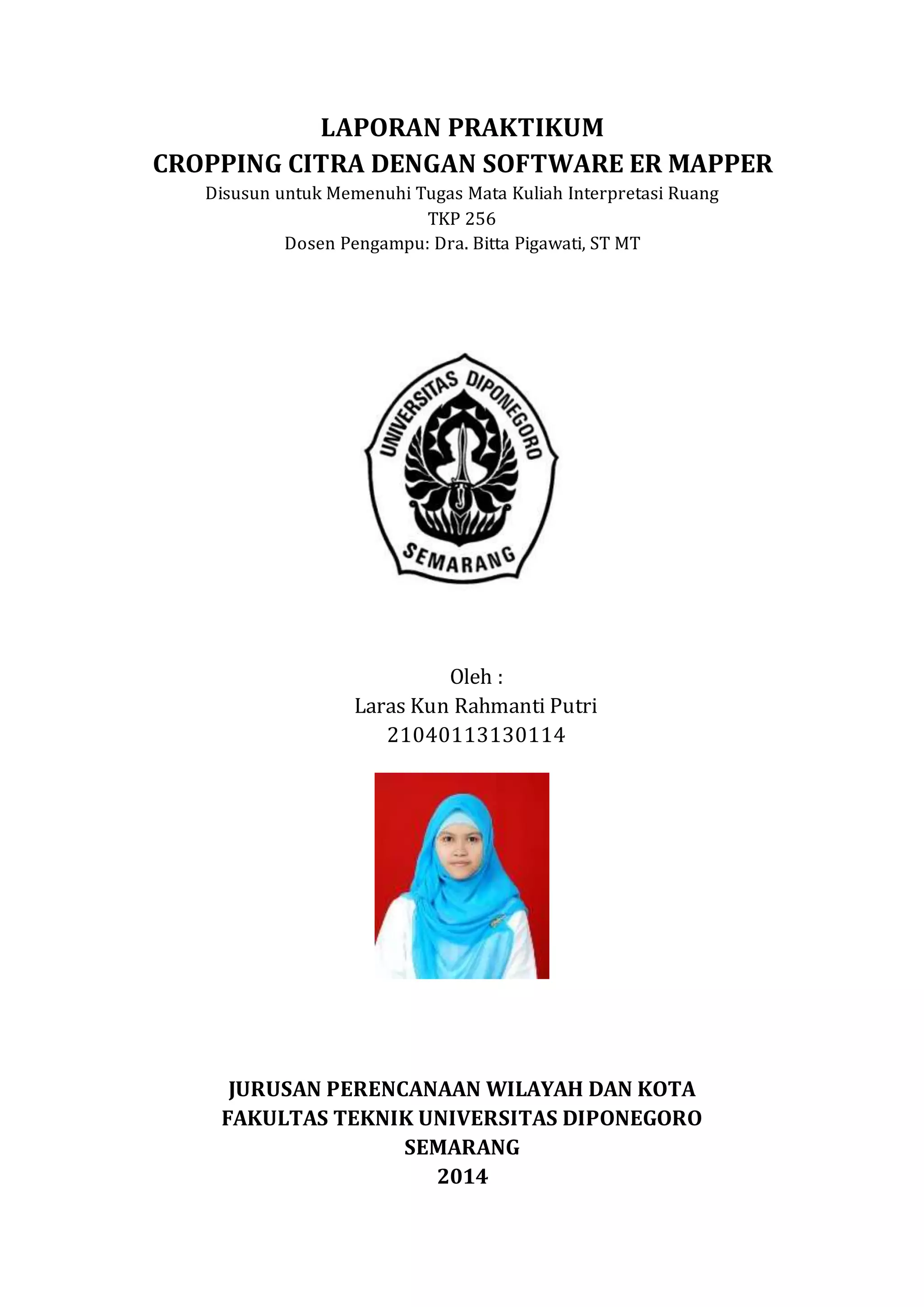 Laprak Interpretasi Ruang: Cropping Citra dg ER Mapper | DOCX