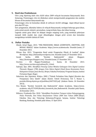 Laprak Interpretasi Ruang: Cropping Citra dg ER Mapper | DOCX