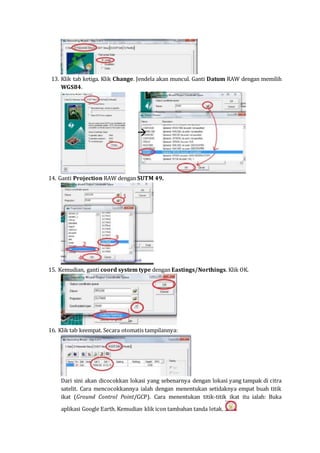 Laprak Interpretasi Ruang: Cropping Citra dg ER Mapper | DOCX