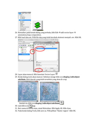 Laprak Interpretasi Ruang: Cropping Citra dg ER Mapper | DOCX