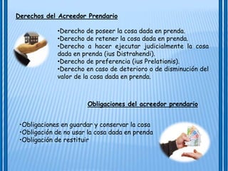 La prenda (Derecho Civil) | PPTX