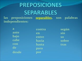 La preposicion | PPT