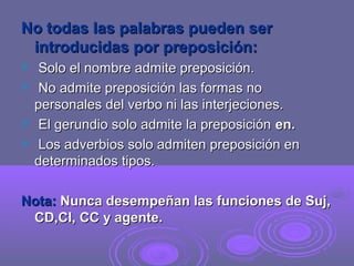 La preposicion | PPT
