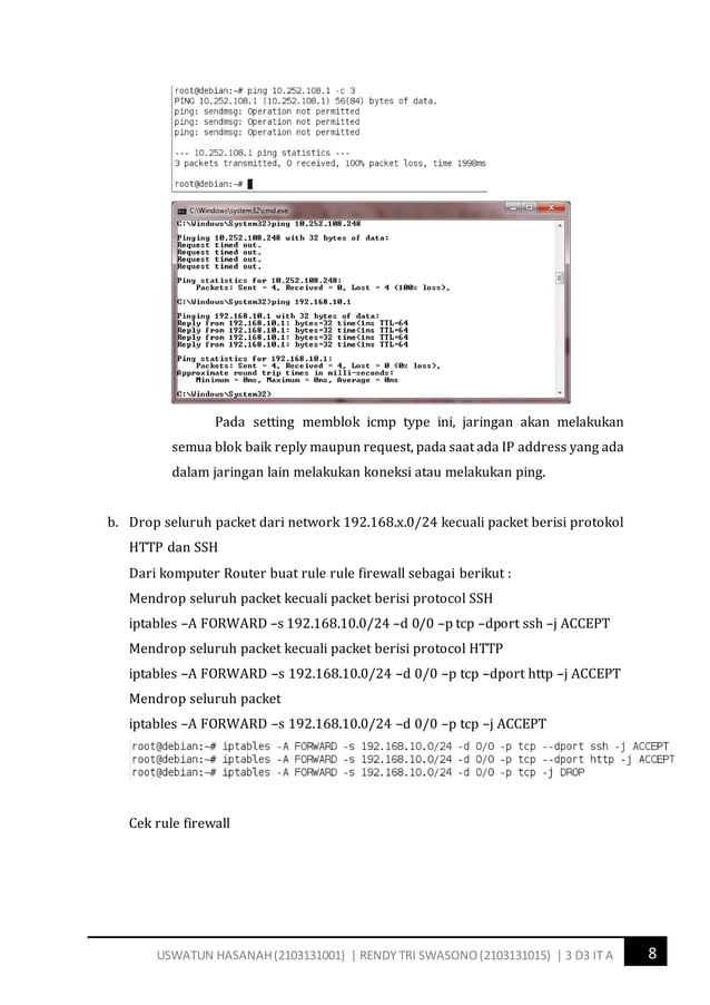 LAPORAN RESMI KEAMANAN JARINGAN KONFIGURASI FIREWALL | DOCX