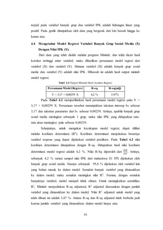 Laporan Pratikum analisis regresi linier sederhana | DOCX