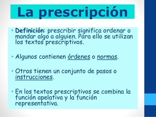 La prescripción