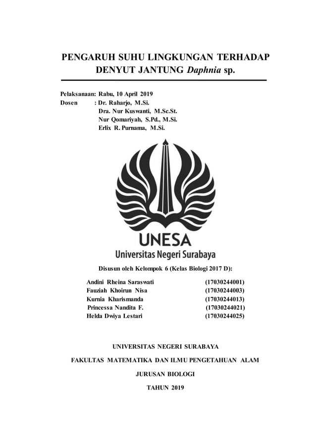 Laporan Praktikum Fisiologi Hewan: Pengaruh Suhu Lingkungan Terhadap ...