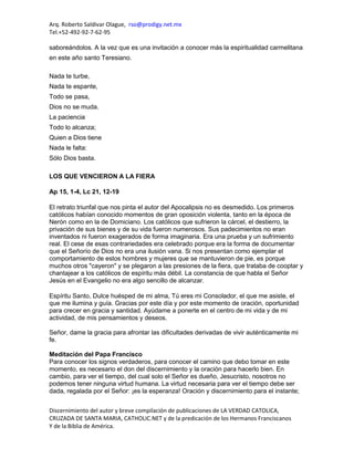 La presentacion d e la santisima virgen maria | PDF