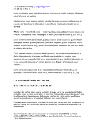 La presentacion d e la santisima virgen maria | PDF