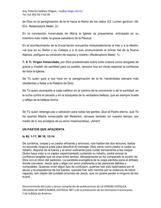 La presentacion d e la santisima virgen maria | PDF
