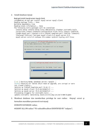 LAPORAN RESMI KEAMANAN DATA PROXY RADIUS | PDF