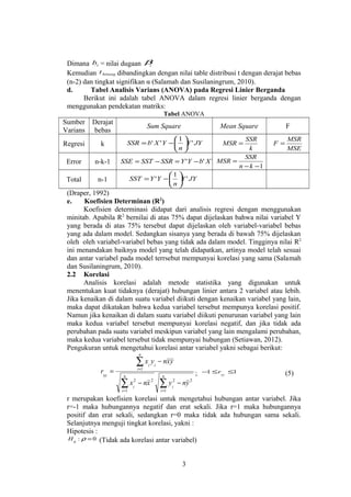 ANALISIS REGRESI LINIER BERGANDA | DOC