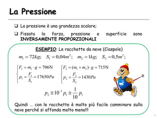 La Pressione nei fluidi Principio di Pascal | PDF