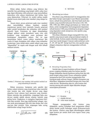 Laporan praktikum Fislab pola Speckle | PDF