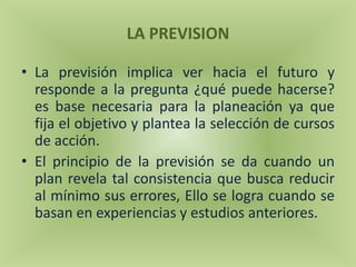 La prevision | PPTX