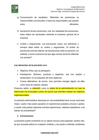 La prevision | DOCX