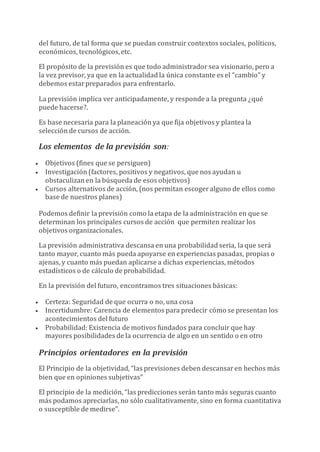 La prevision | DOCX