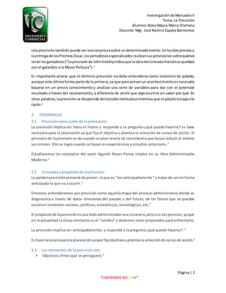 La prevision | DOCX